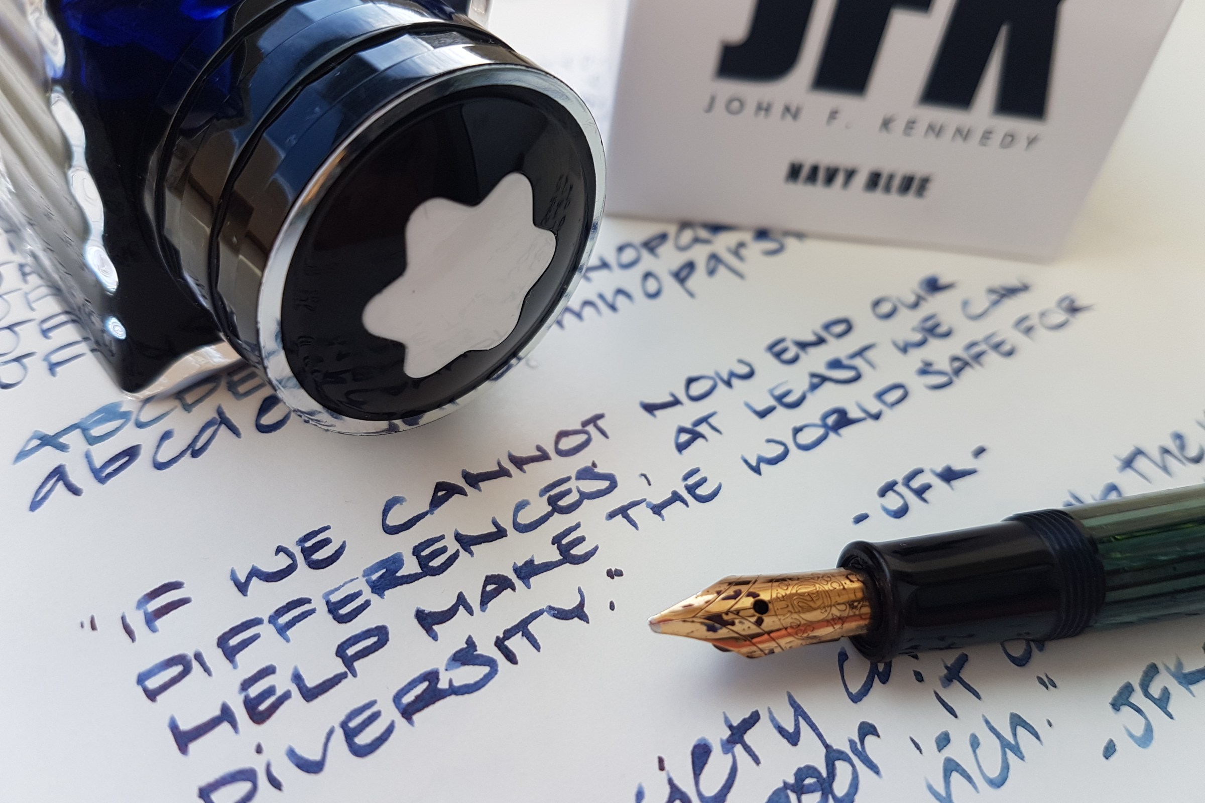 Montblanc JFK Navy Blue Ink – Janinescribbles