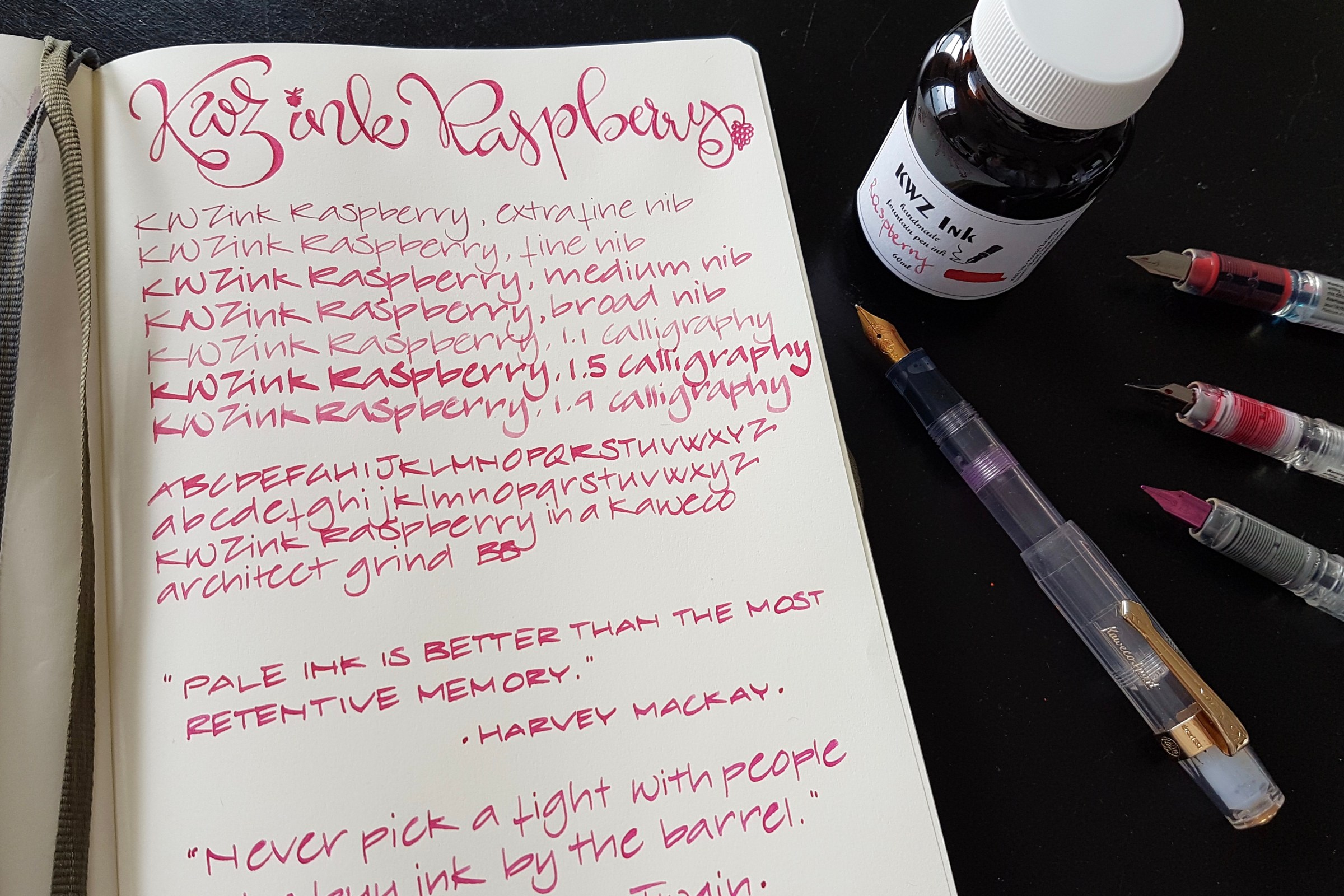 Ink review: KWZ Ink Raspberry – Janinescribbles