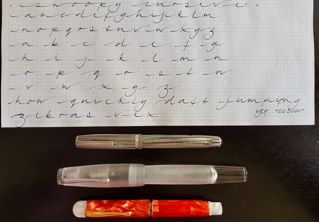 A swoopy cursive – Janinescribbles