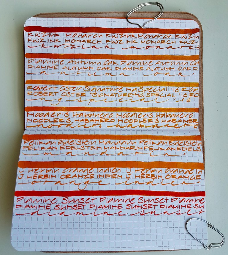 Ink log pages – Janinescribbles