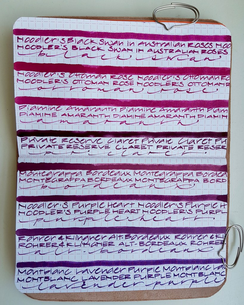 Ink log pages – Janinescribbles