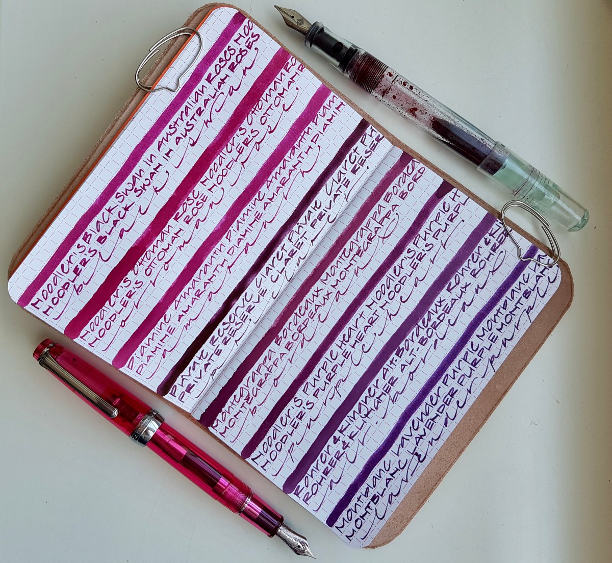 Ink log pages – Janinescribbles